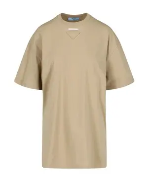 Prada Prada Logo Triangle Crewneck T-Shirt No