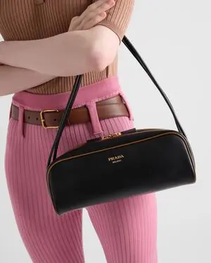 Prada Logo Print Shoulder Bag