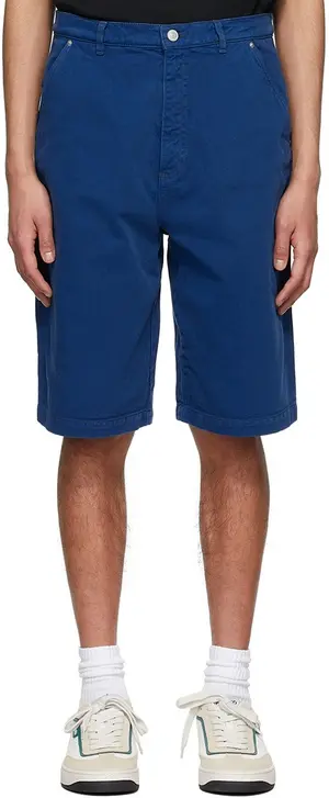 Kenzo Logo Patch Denim Bermuda Shorts