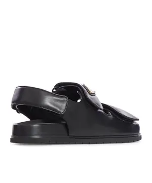 Prada Triangle Logo Sandals