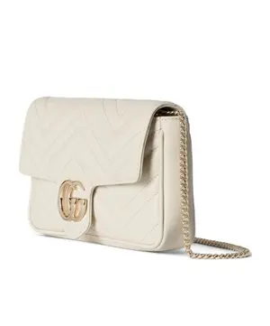 Gucci Gg Marmont Mini Shoulder Bag - White