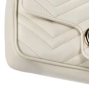 Gucci Gg Marmont Mini Shoulder Bag - White