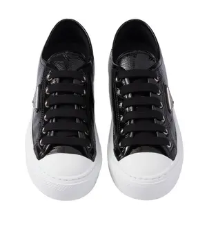 Prada Patent Leather Lace-up Sneakers