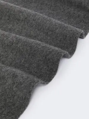 Max Mara Embroidered Wool Scarf - Black