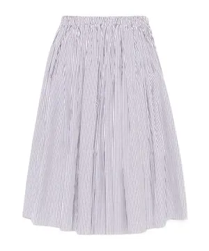 Prada Striped Elasticated Waist Skirt - White/blue