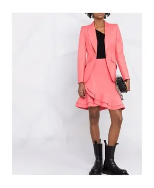 Alexander McQueen Ruffled Asymmetric Mini Skirt