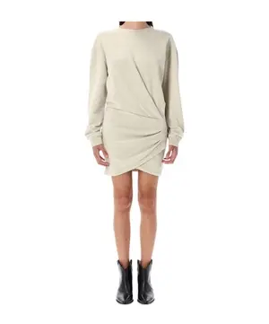 Isabel Marant Étoile Pipper Fleece Twist-front Mini Dress