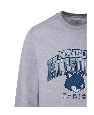 Maison Kitsuné Logo Printed Crewneck Sweatshirt