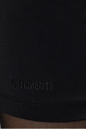 Vetements Sleeveless Fitted Dress With Built-in Shorts