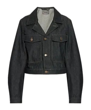 LEMAIRE Cropped Denim Blouson Jacket - Black