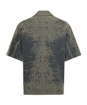Amiri Paisley Denim Short Sleeve Shirt