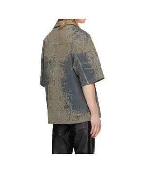 Amiri Paisley Denim Short Sleeve Shirt