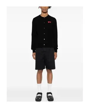 Play Comme Des Garcon Cardigan With Heart Applique