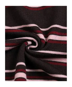 LIUREGALI Striped Round Neck T-shirt