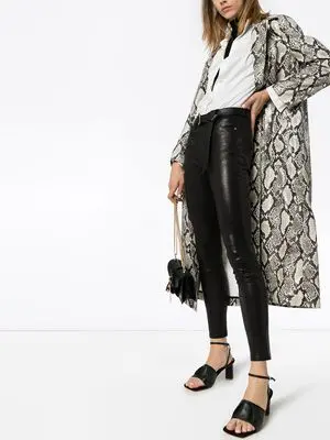 FRAME Le High Skinny Leather Trousers