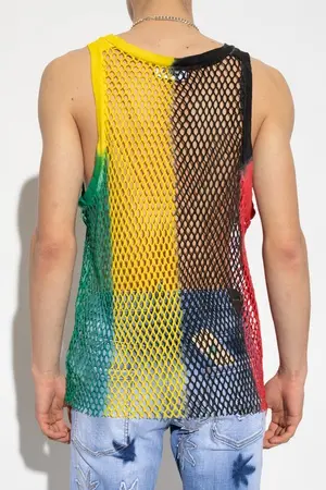 Dsquared2 Colour-block Mesh Tank Top