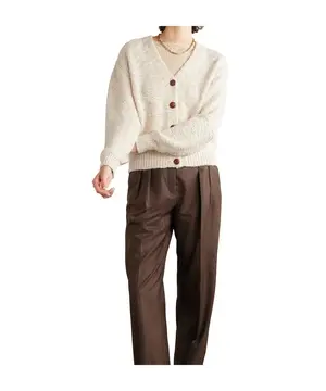 Loro Piana Long-sleeved Knitted Cardigan - Beige