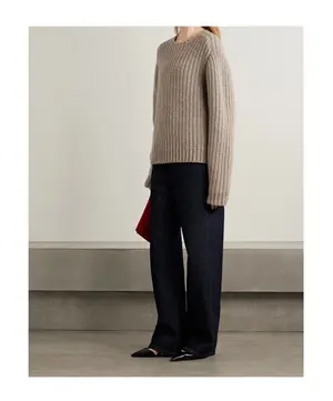Khaite Long-sleeved Knitwear With Round Neck And Drop Shoulder