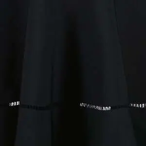 Victoria Beckham Ribbed Openwork Trim Dress