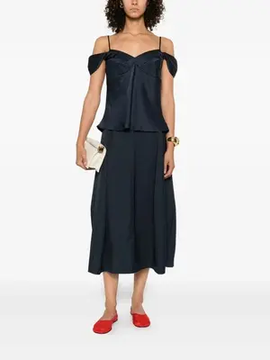 Theory Pleated Midi Skirt