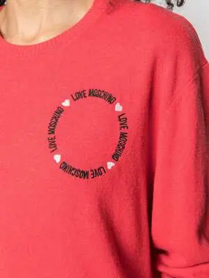 Moschino Chest Logo Pullover - Orange