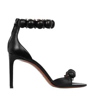 Alaïa Leather Embellished High Heel Sandals - Black