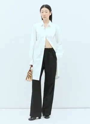 Dries Van Noten Cropped Shirt With Bow Detail