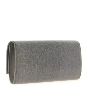 Brunello Cucinelli Precious Monili Foldover Clutch Bag - Gray