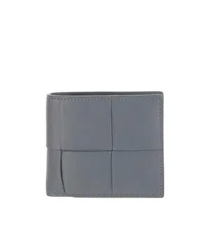 Bottega Veneta Intrecciato Bifold Wallet - Gray