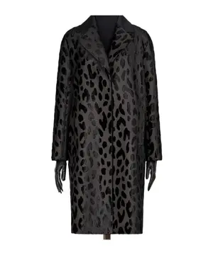 Max Mara Single-breasted Spotted Velvet Coat