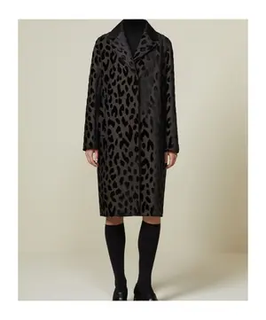Max Mara Single-breasted Spotted Velvet Coat