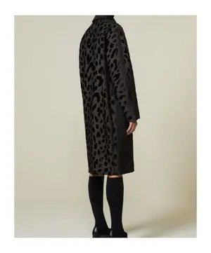 Max Mara Single-breasted Spotted Velvet Coat