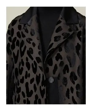 Max Mara Single-breasted Spotted Velvet Coat