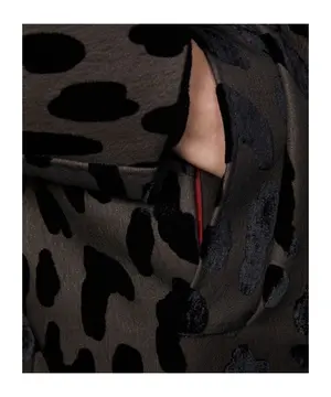Max Mara Single-breasted Spotted Velvet Coat