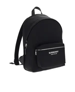 Burberry Logo Printed Zip-up Backpack