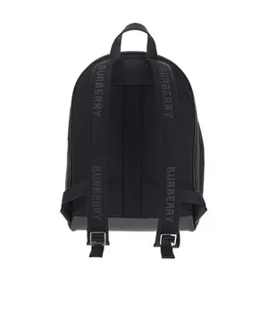 Burberry Logo Printed Zip-up Backpack
