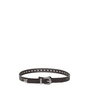 Etro Openwork Leather Belt - Brown