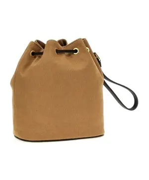 Bally Logo Printed Bar Mini Bucket Bag - Brown