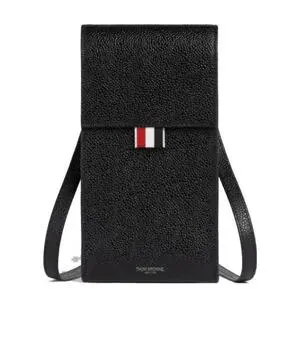 Thom Browne Folover-top Strapped Phone Holder - Black