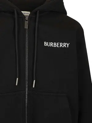 Burberry Logo Printed Zip-up Hoodie