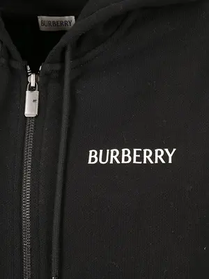 Burberry Logo Printed Zip-up Hoodie