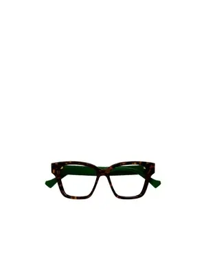 Gucci Rectangular Logo Eyeglasses - Black