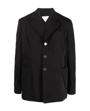 Bottega Veneta Single Breasted Long Sleeved Blazer - Black