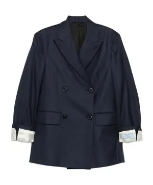 Prada Double-breasted Tailored Blazer - Blue