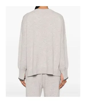 Brunello Cucinelli Mélange Cashmere Jumper - White