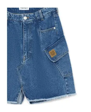 Kenzo Logo-patch Denim Mini Skirt