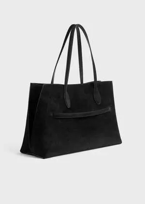 TOTEME Logo Embossed Lounge Tote Bag - Black