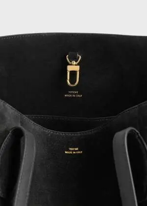 TOTEME Logo Embossed Lounge Tote Bag - Black