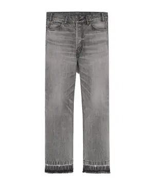 Celine Wesley Jeans In Cotton Denim - Gray