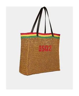 Dsquared2 Woven Tote Bag With Logo Detail